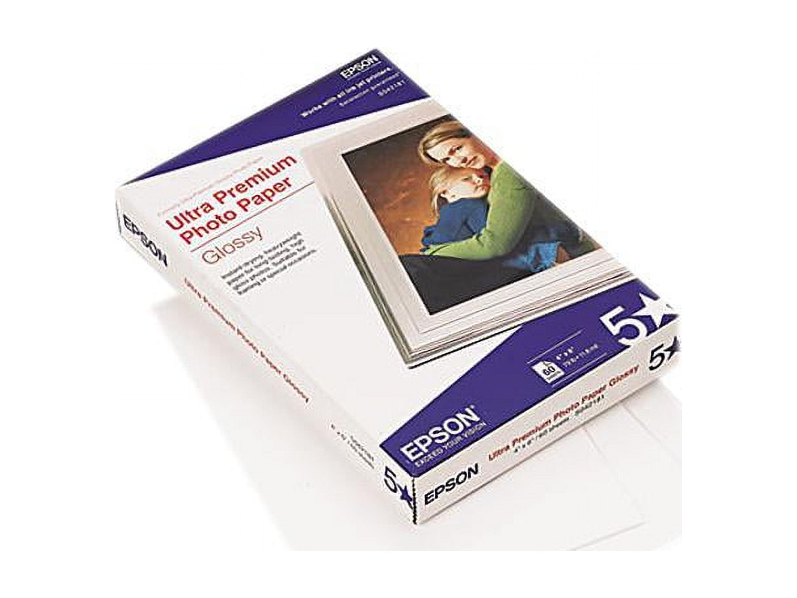 EPSON S042181 Ultra-Premium Glossy Photo Paper, 79 lbs., 4 x 6, 60 ...