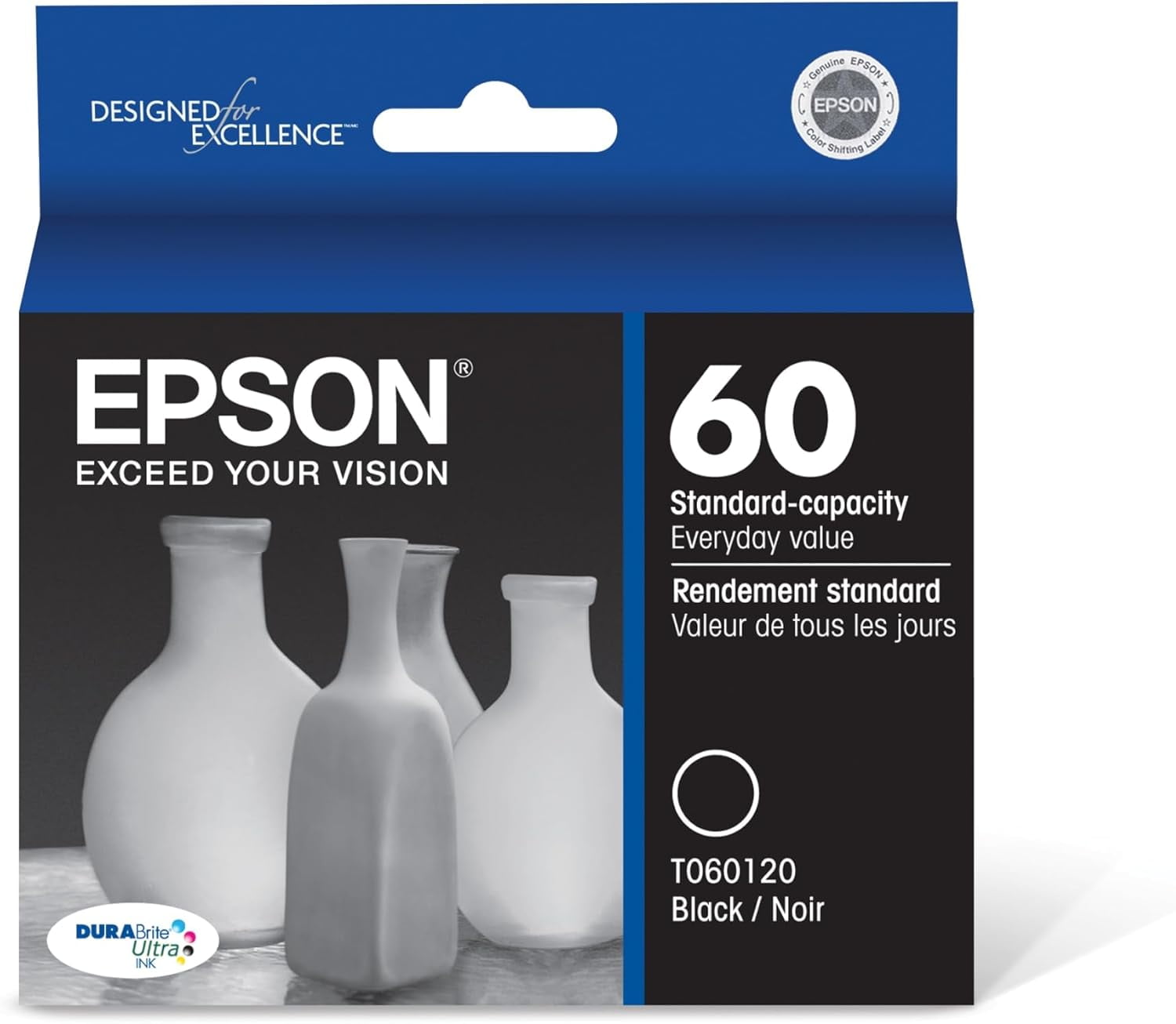 EPSON T060 DURABrite Ultra -Ink Standard Capacity Black -Cartridge (T060120-S) for select Epson ...