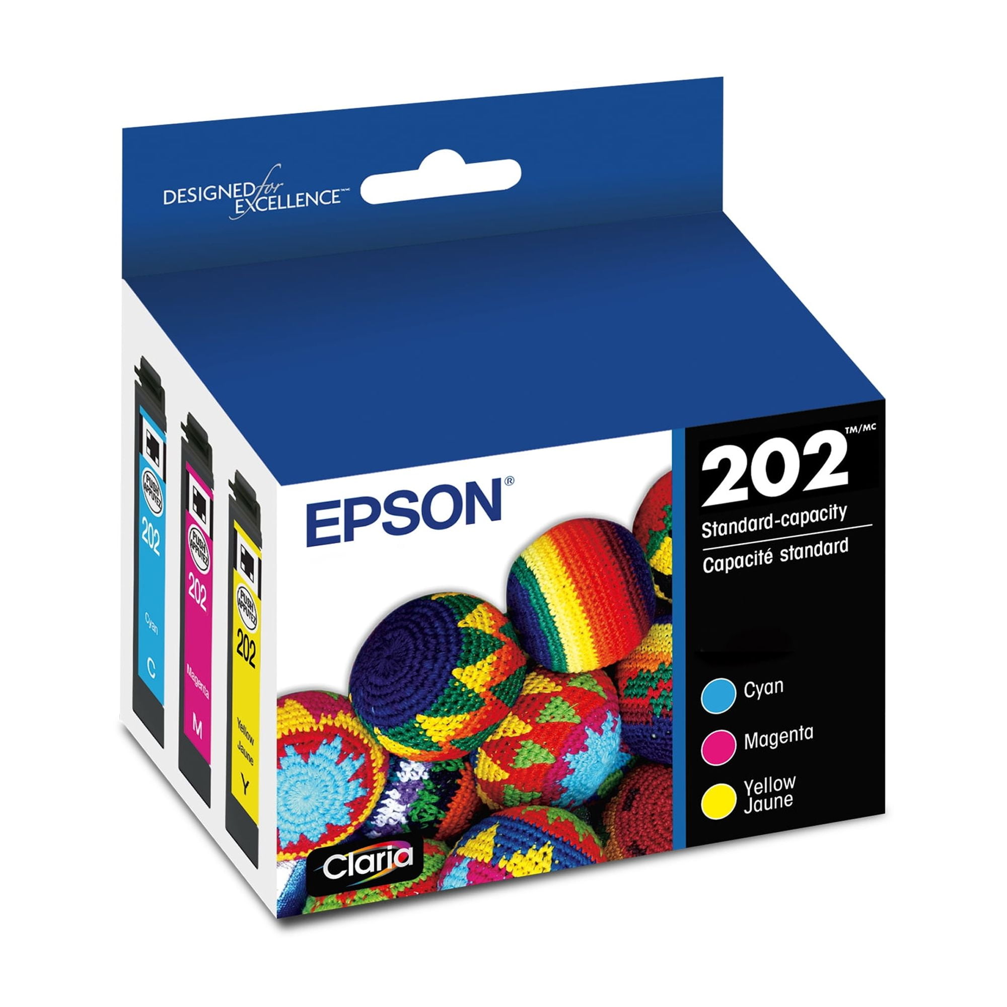 Epson T202 Claria Ink Combo Pack, For WF-2860 & XP-5100, Fade/Water ...