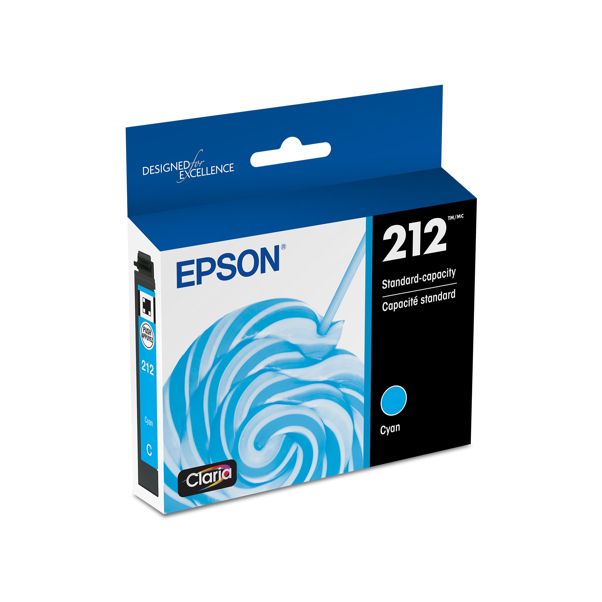 EPSON T212 Claria Genuine Ink Standard Capacity Cyan Cartridge ...