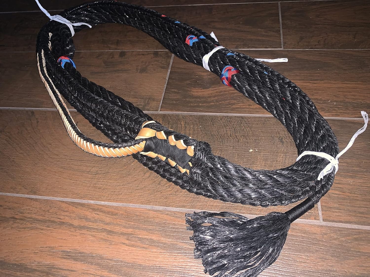 EPT Bull Rope Black Poly Pro 9x7 Left Hand 7/8' x 1" Soft - Bull Riding ...