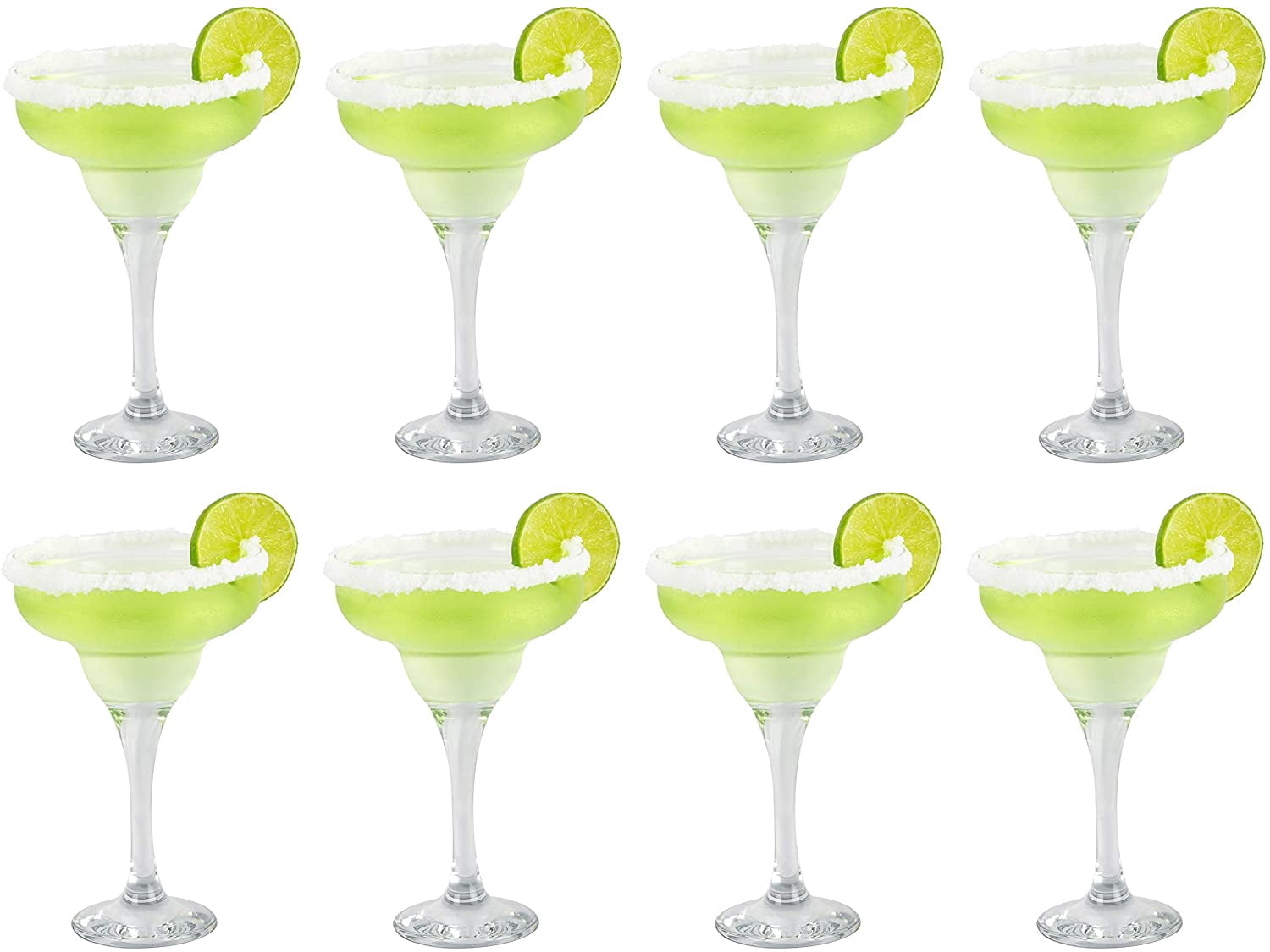 EPURE Glass 8 Piece Margarita Glass Set - Classic for Drinking ...