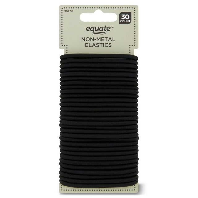 Equate Non-Metal Elastics, Black, 30 Count - Walmart.com