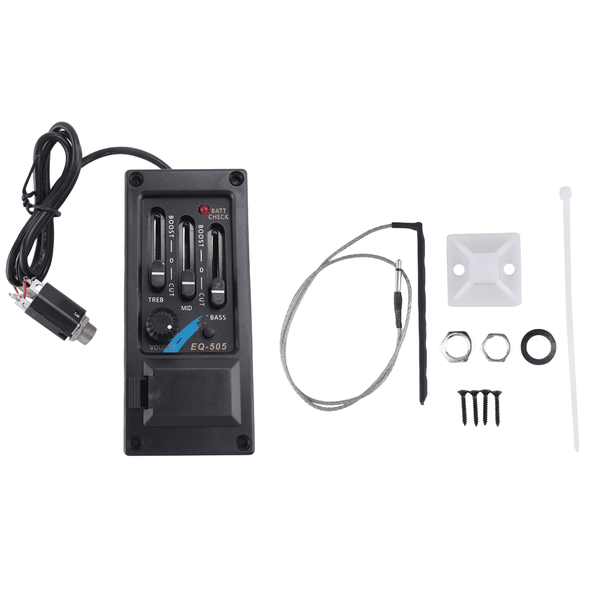 EQ-505 Guitar Saddle Pickup 3 Bands EQ Equalizer Left Hand Acoustic ...