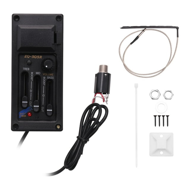 EQ-505R Acoustic Guitar 3 Band Preamp Amplifier Equalizer Piezo ...