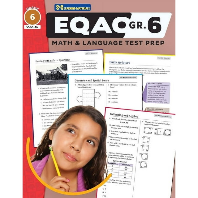 Eqao Test Prep Ontario Grade 6 Math & Language Test Prep! (EQAO), Book ...