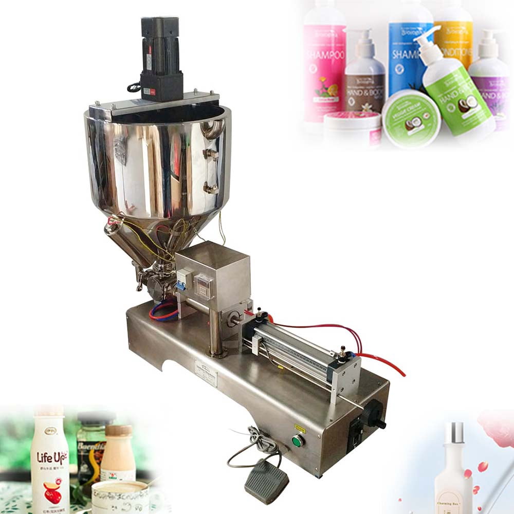 EQCOTWEA 100-1000ml Pneumatic Liquid Paste Filling Machine Dispenser ...