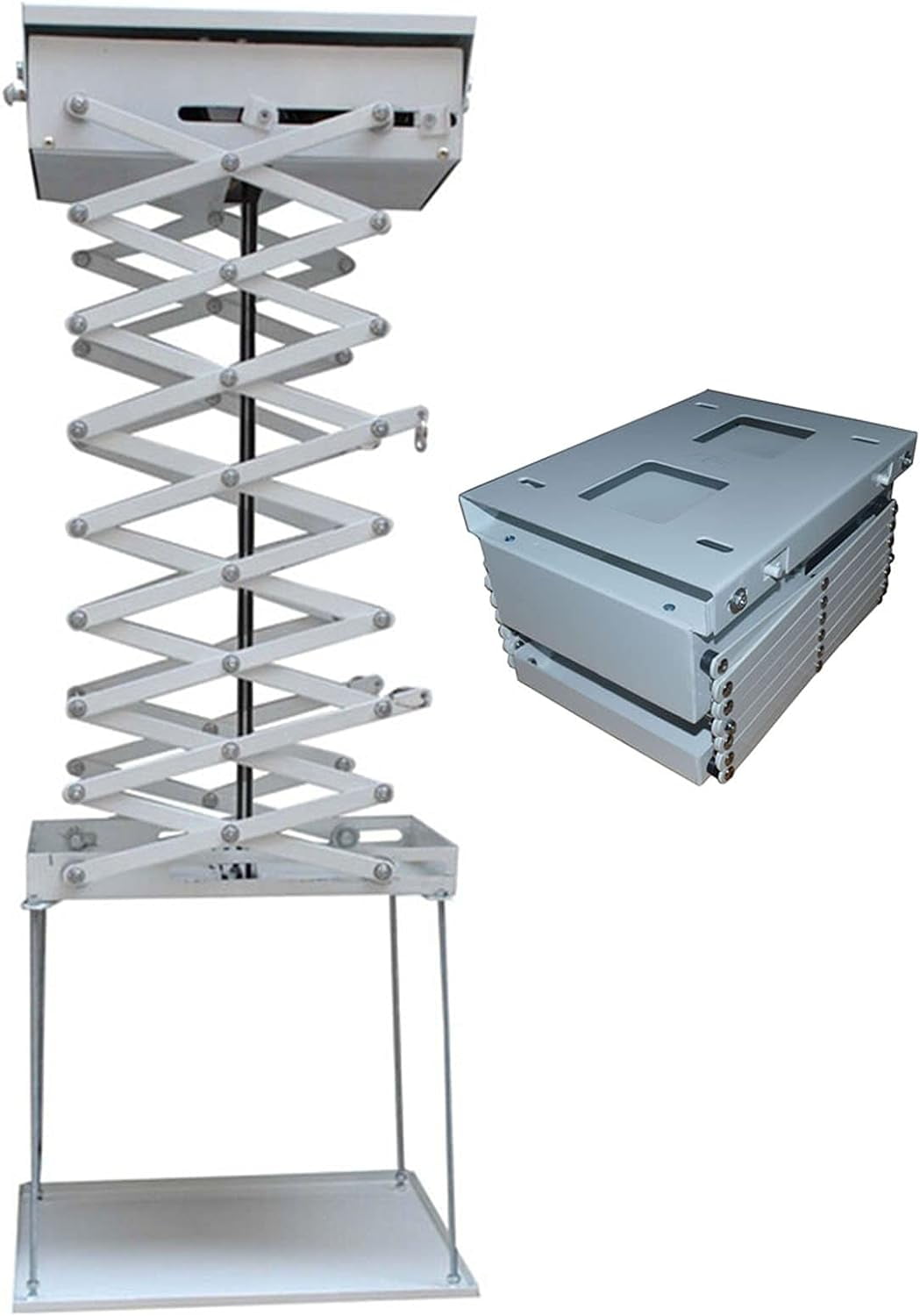 EQCOTWEA 59" Electric Lift Ceiling Projector Bracket Motorized Mount ...