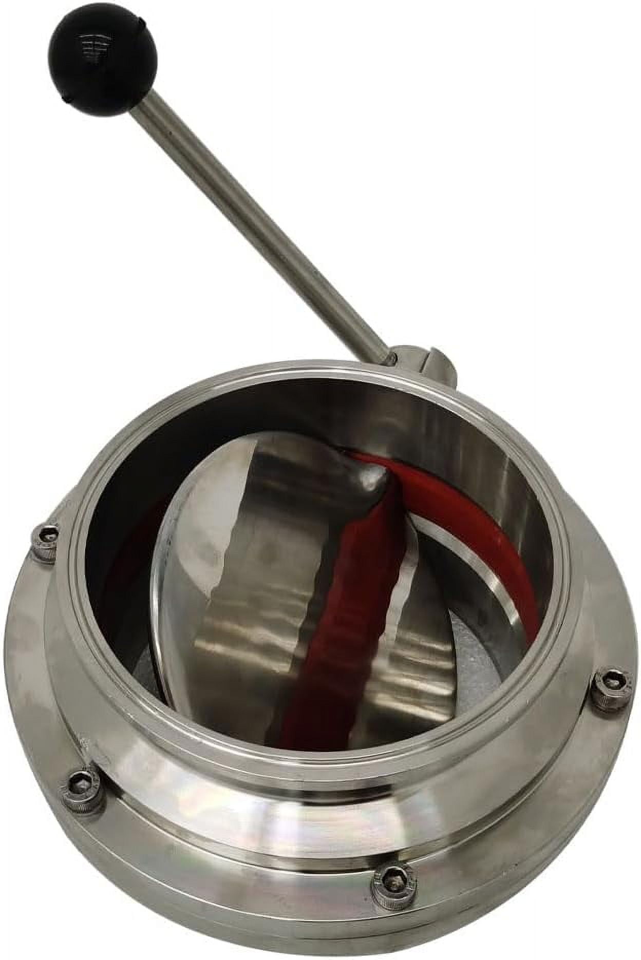 EQCOTWEA 6" Sanitary TriClamp Butterfly Valve Tri Clamp Clover Type 304 ...