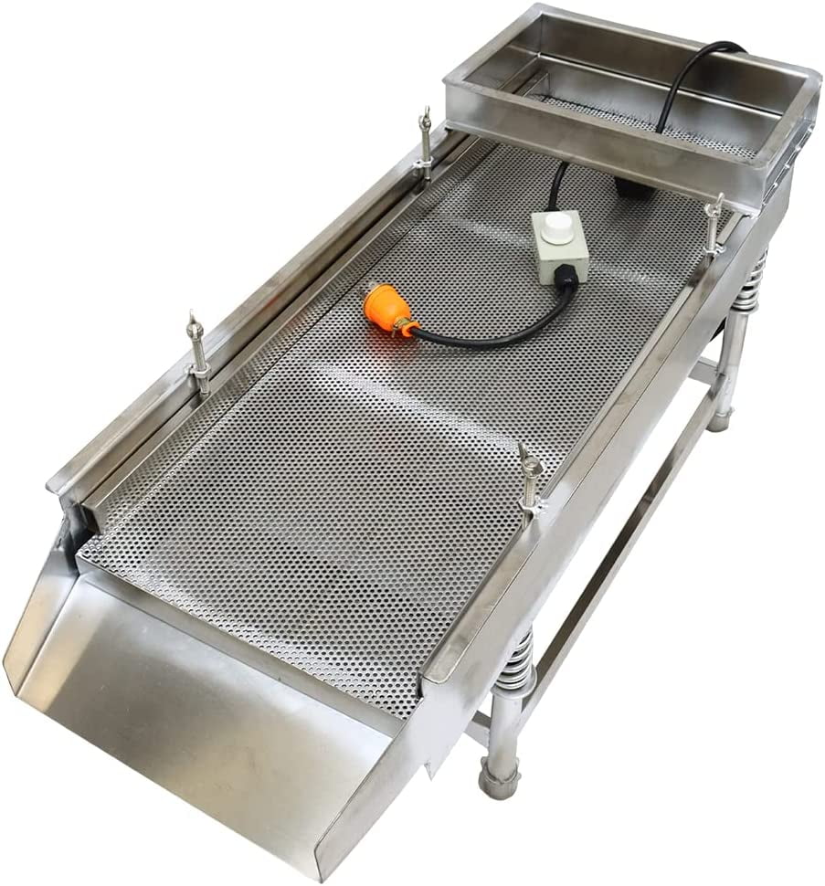 EQCOTWEA 6mm Linear Vibrating Screen Sieve Sifter Shaker Full Stainless ...