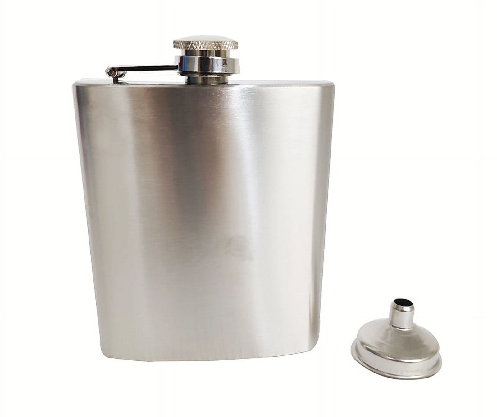 EQCOTWEA 7oz Whiskey Alcohol Pocket Flask with Funnel Stainless Steel ...