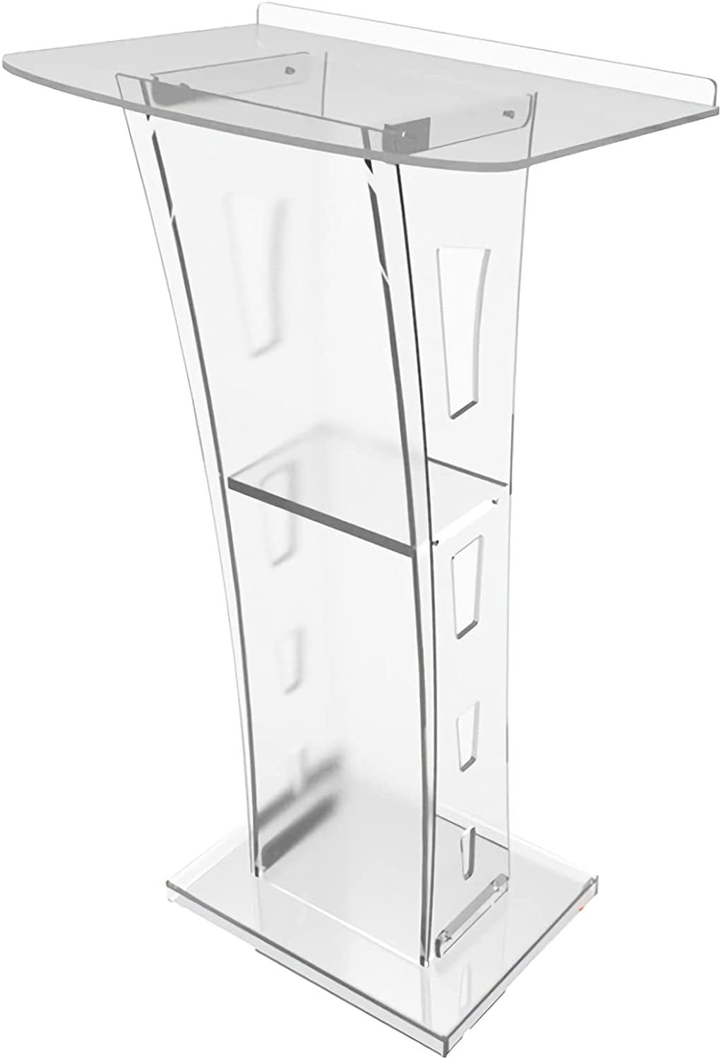 EQCOTWEA Acrylic Plexiglass Conference Pulpit Reception Desk Clear ...