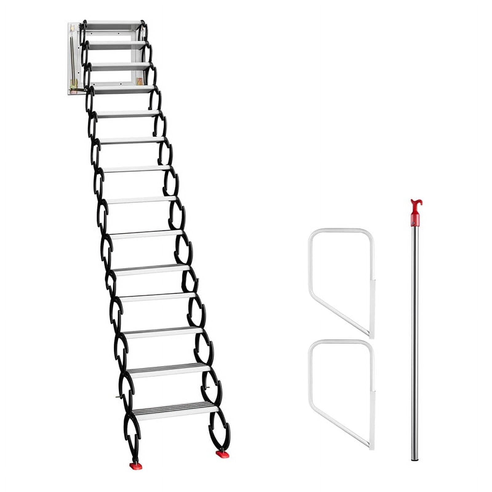 EQCOTWEA Home Improvement Compact Aluminum Attic Ceiling Retractable ...