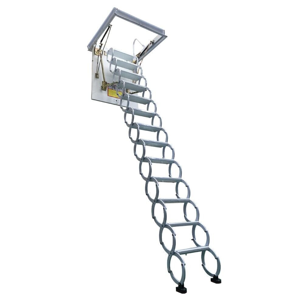 EQCOTWEA Attic Pull Down Ceiling Ladder Ceiling-Mounted Folding Stairs ...