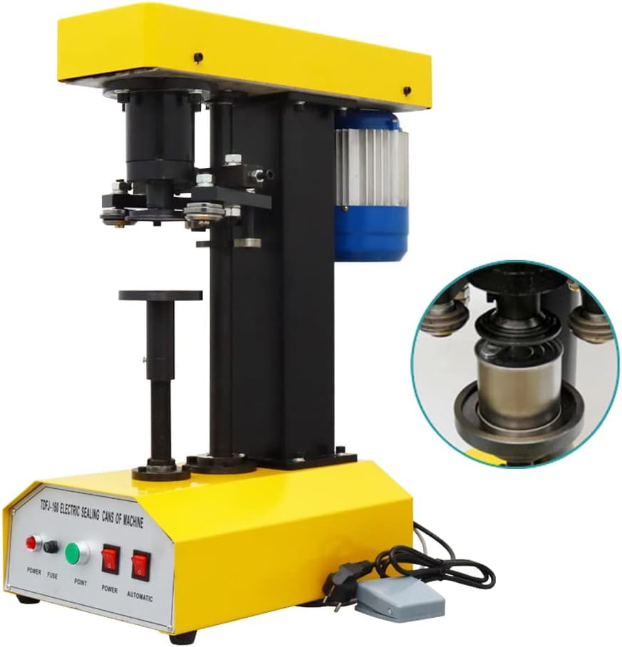 EQCOTWEA Auto Electric Cans Sealer Tin Can Seamer for Various Iron ...