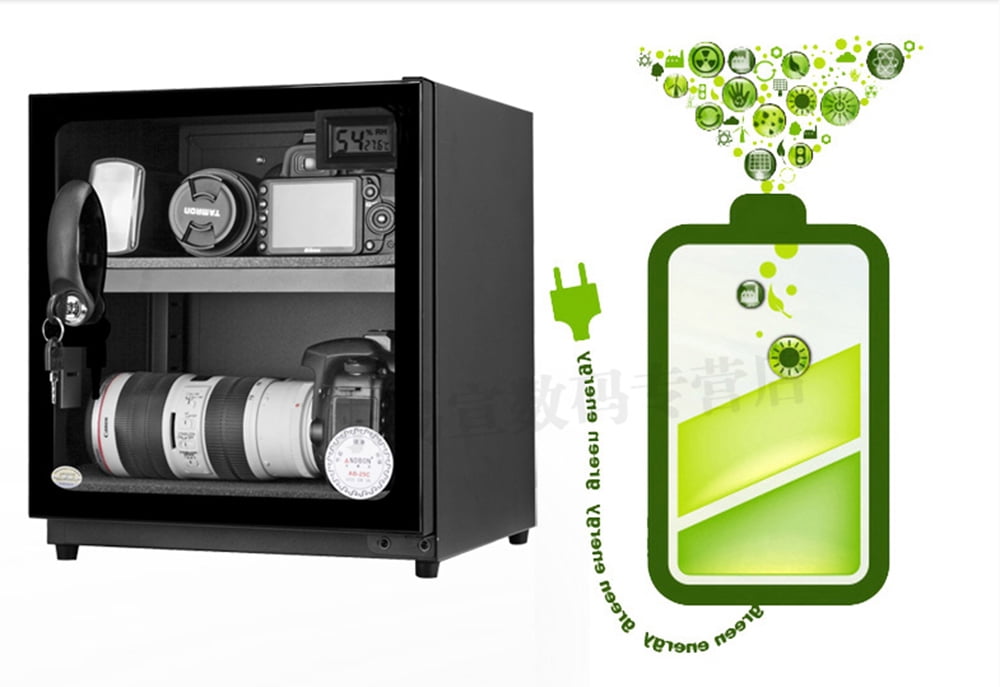 EQCOTWEA Camera Lens Equipment Dry Cabinet Box Dehumidify Antimold ...