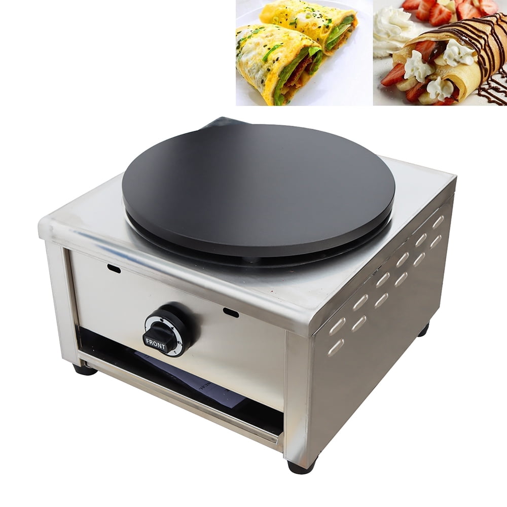 EQCOTWEA Commercial Crepe Maker Pancake Machine Single Head LP Gas ...