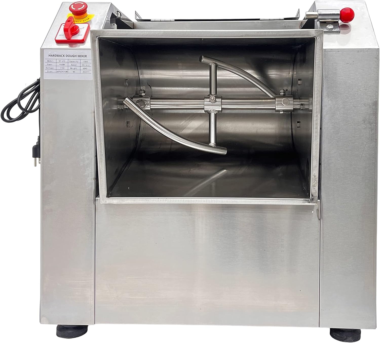 EQCOTWEA Electric Commercial Dough Mixer, Bread Pastry Food Maker ...