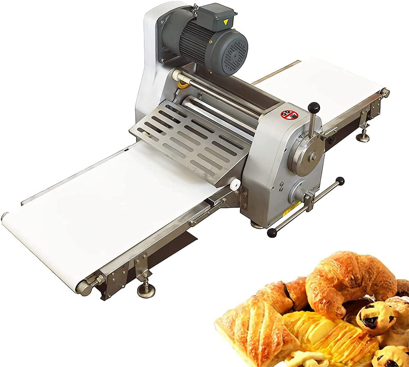 EQCOTWEA Commercial Dough Sheeter Desktop Foldable Shortening Pastry ...