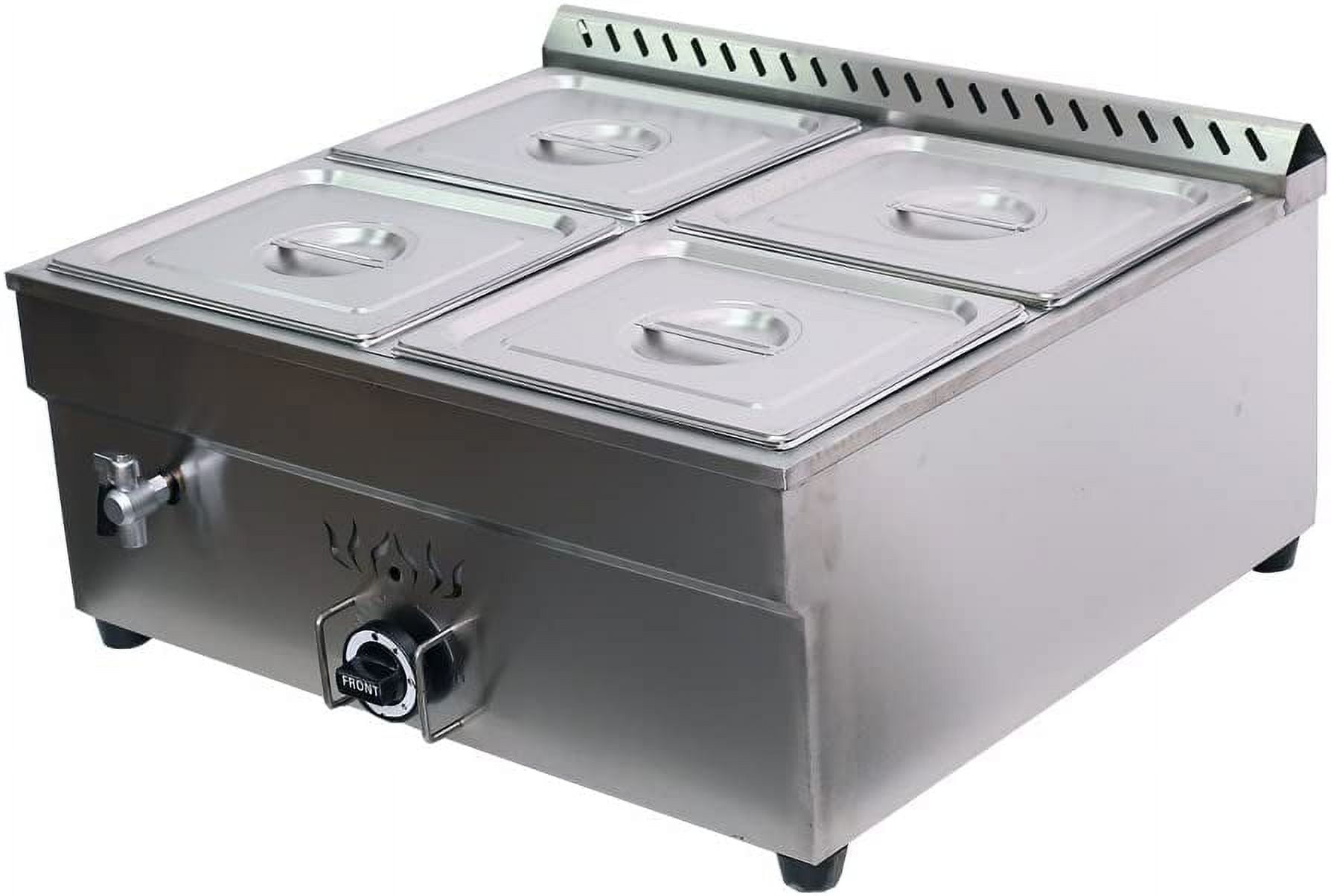 EQCOTWEA Commercial Propane Food Warmer Bain-Marie Buffet for Canteen ...