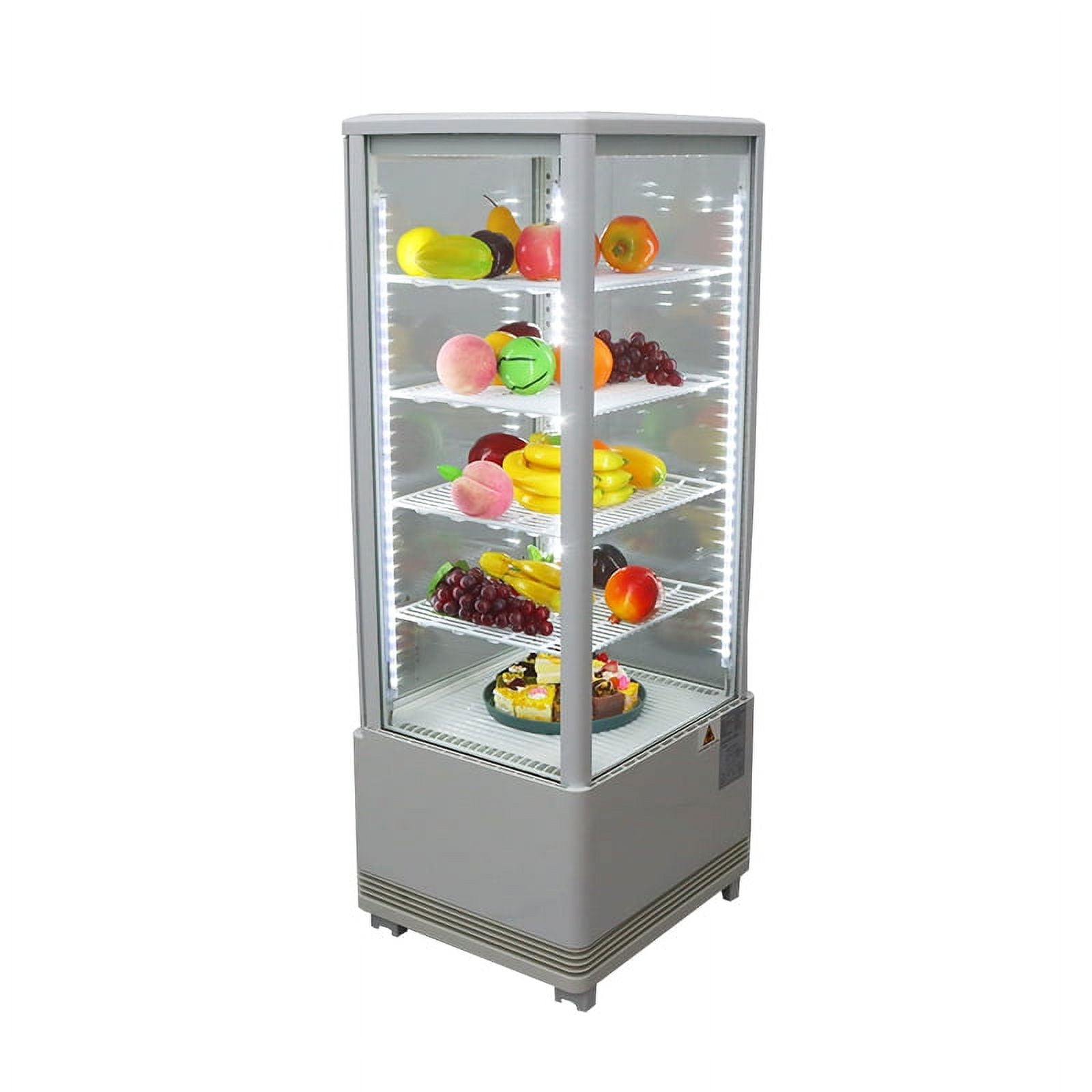 EQCOTWEA Commercial Refrigerated Cake Display Cabinet Vertical Glass ...