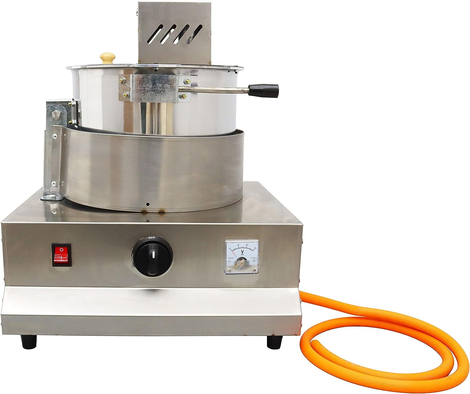 EQCOTWEA Commercial Spherical Popcorn Popper, Gas-fired LPG, Stainless ...