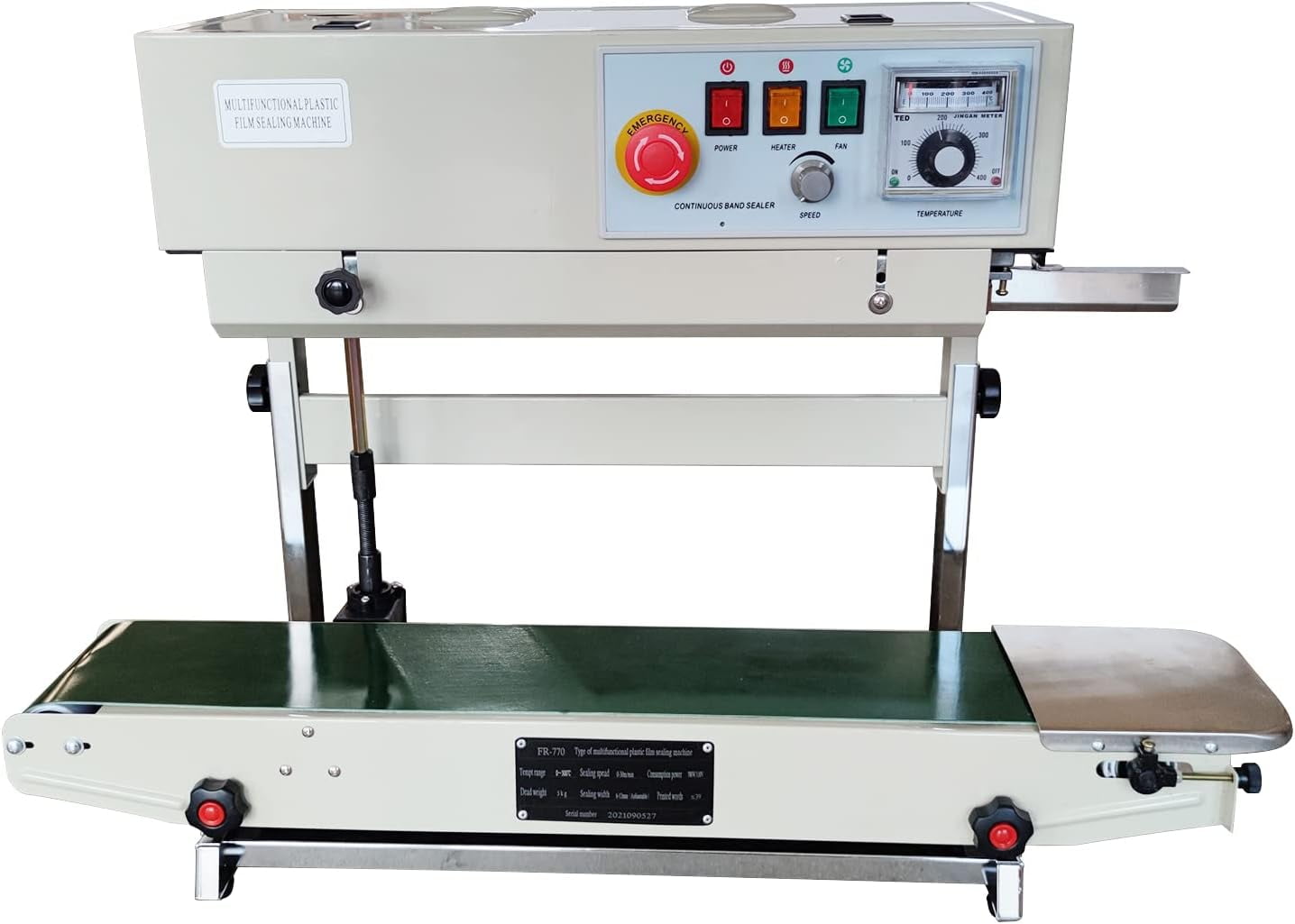 EQCOTWEA Continuous Band Vertical Bag Sealer with Bracket for Aluminum ...