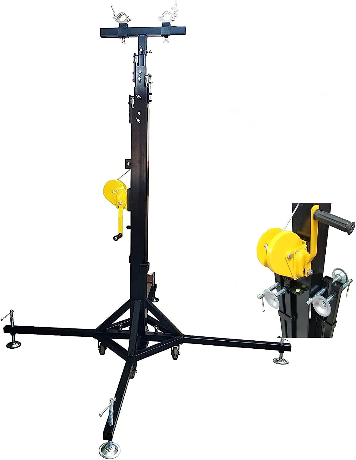 EQCOTWEA Crank Stand with Outriggers Stage Lighting Truss System with 4 ...