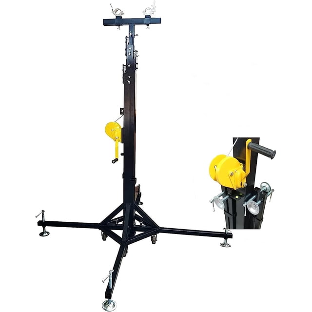 EQCOTWEA Crank Stand with Outriggers Stage Lighting Truss System with 4 ...