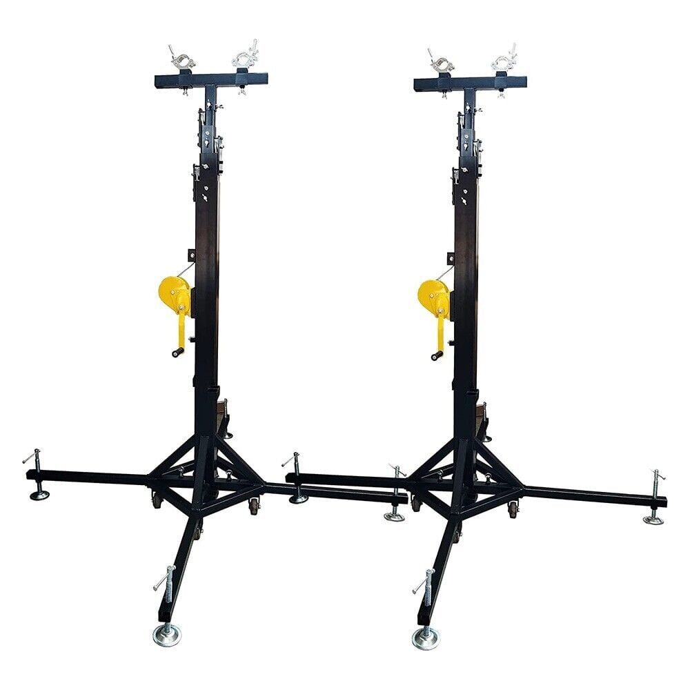 EQCOTWEA Double Crank Stands with Outriggers Stage Lighting Truss ...