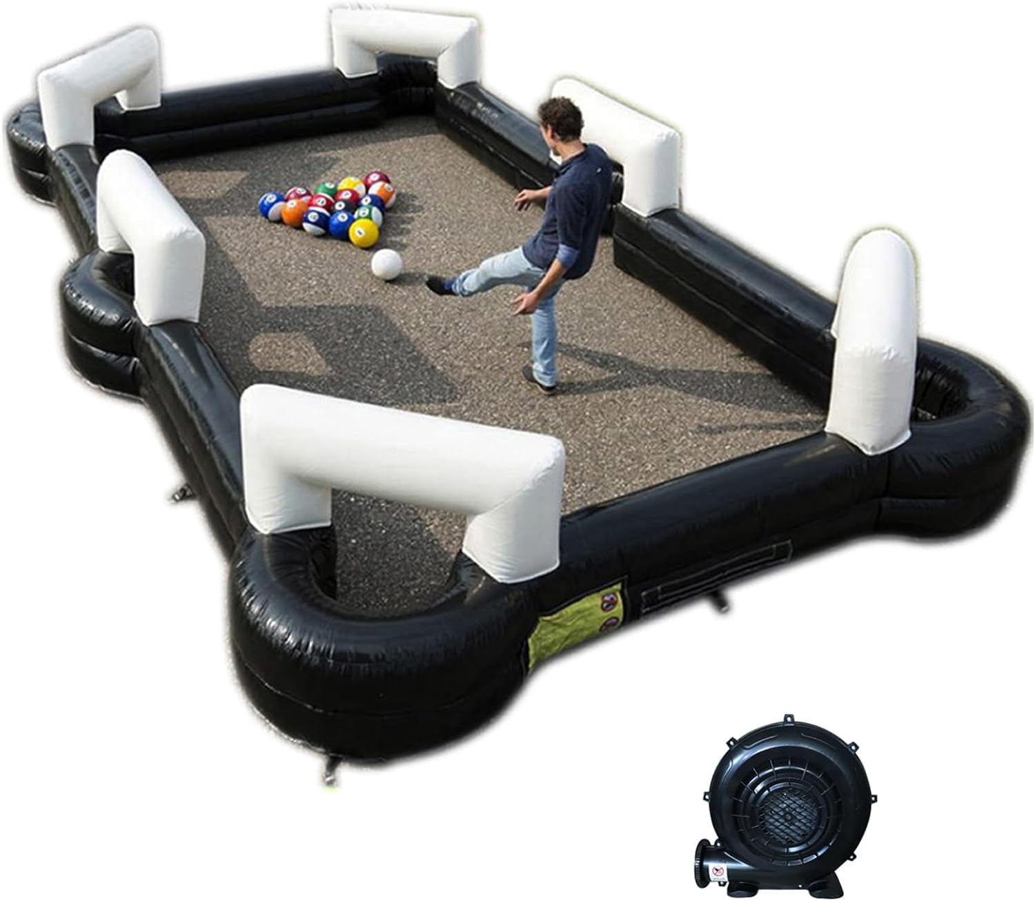 EQCOTWEA Inflatable Foot Pool Table Football Pool Giant Snooker Ball ...
