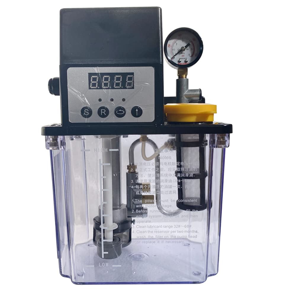 EQCOTWEA Lubricating Pump Oiler Gear Pump Numerical Control 2L for CNC ...