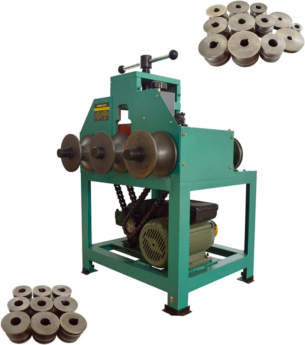 EQCOTWEA Multi-function Tube Rolling Bending Machine Electric Square ...