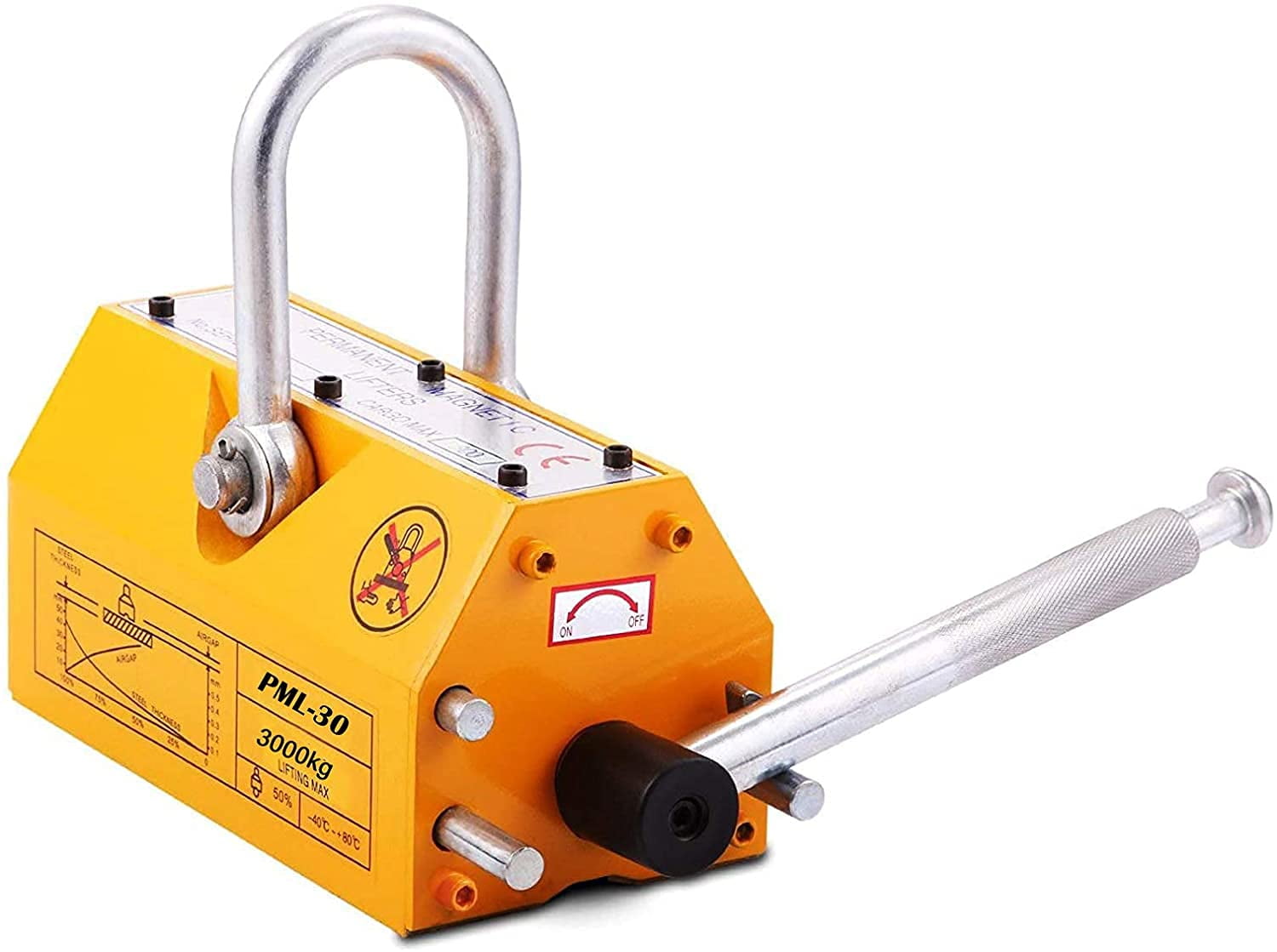 EQCOTWEA Permanent Magnetic Lifter Steel Lifting Magnet with Release ...