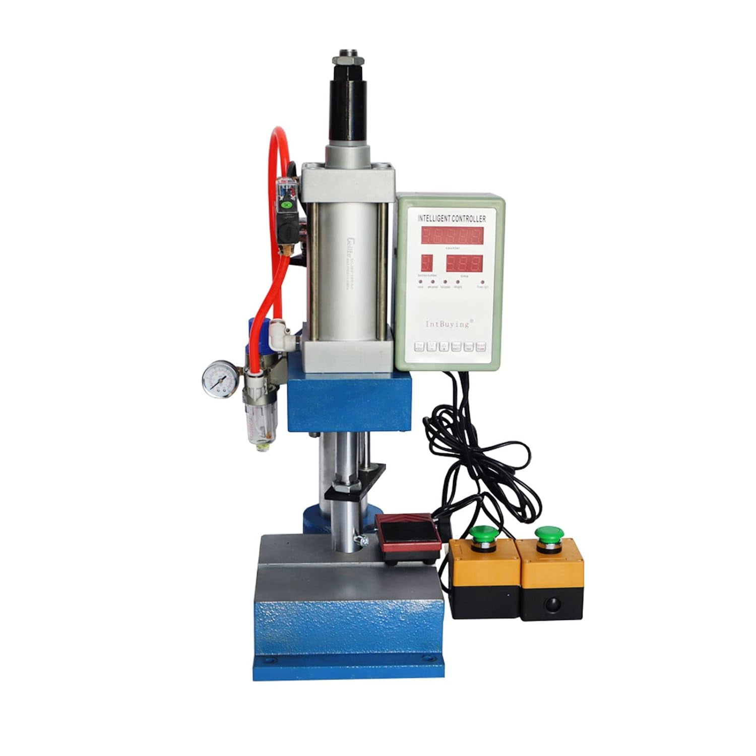 EQCOTWEA Pneumatic Punch Press Machine 2 Buttons Controller for Sheet ...