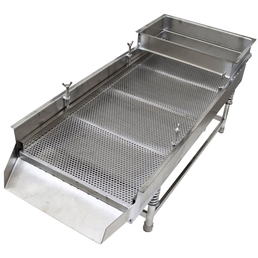 EQCOTWEA Straight Vibrating Sieve Screen Shaker Linear Sifter Double ...