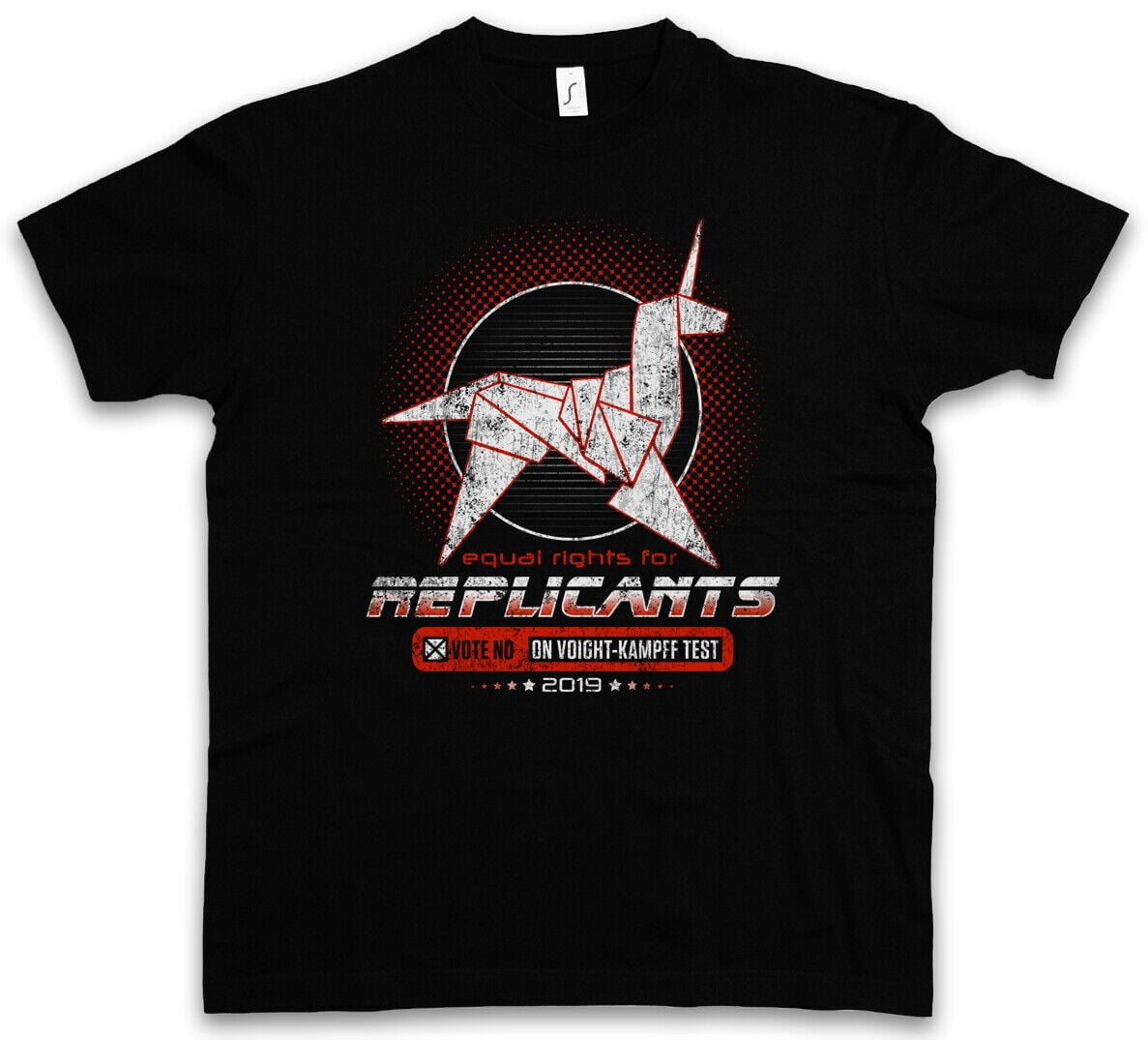 EQUAL RIGHTS FOR REPLICANTS T-SHIRT Voight Kampff Symbol Logo Company ...