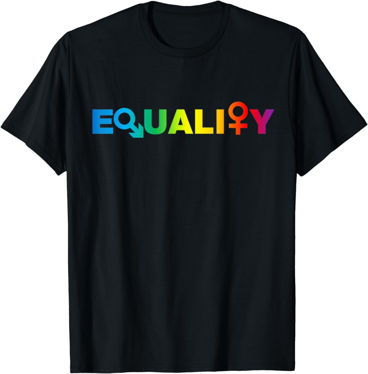 EQUALITY RAINBOW LGBTQ LGBT SIMPLE TEXT T-Shirt - Walmart.com