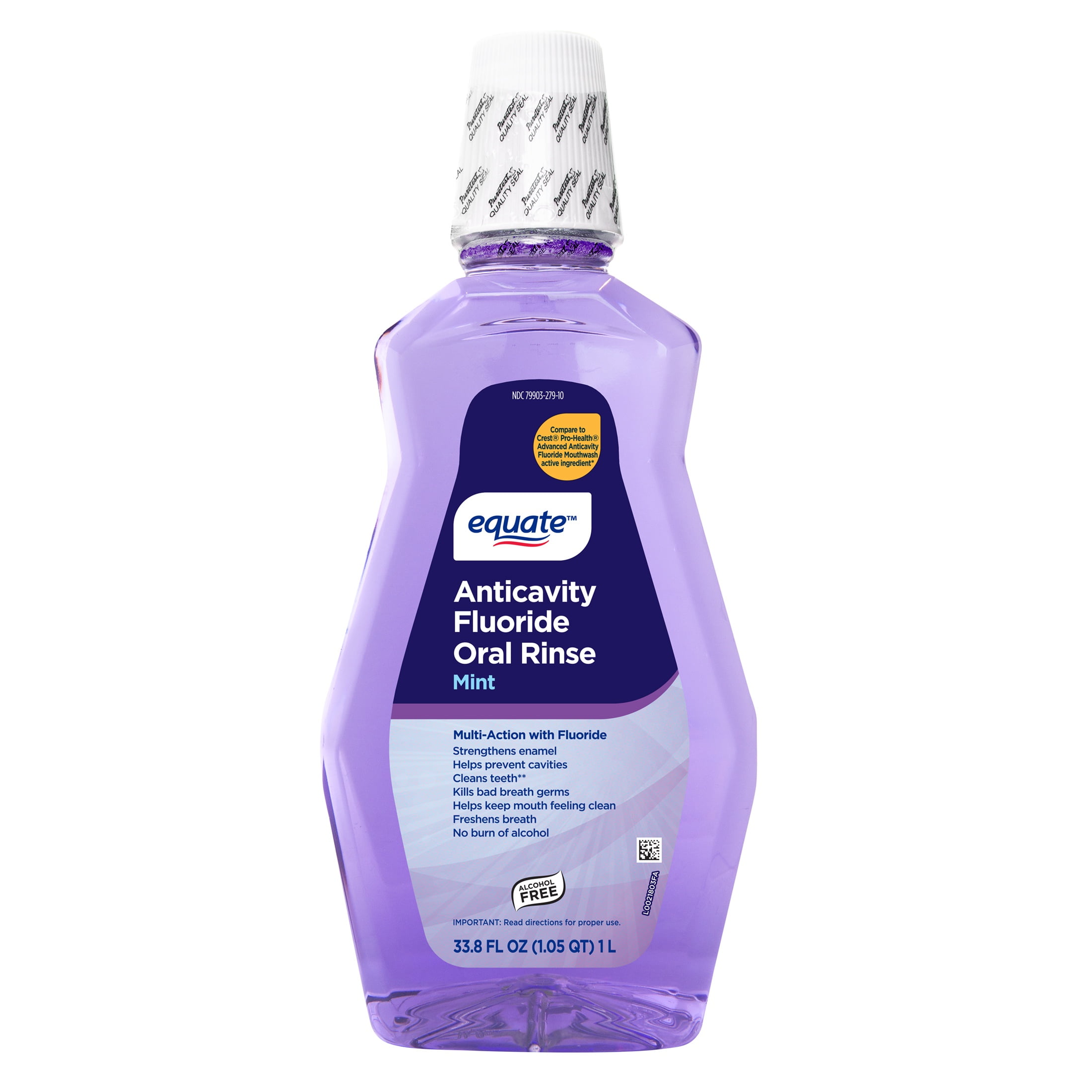 Equate Anticavity Fluoride Oral Rinse, Mint, 33.8 fl oz - Walmart ...