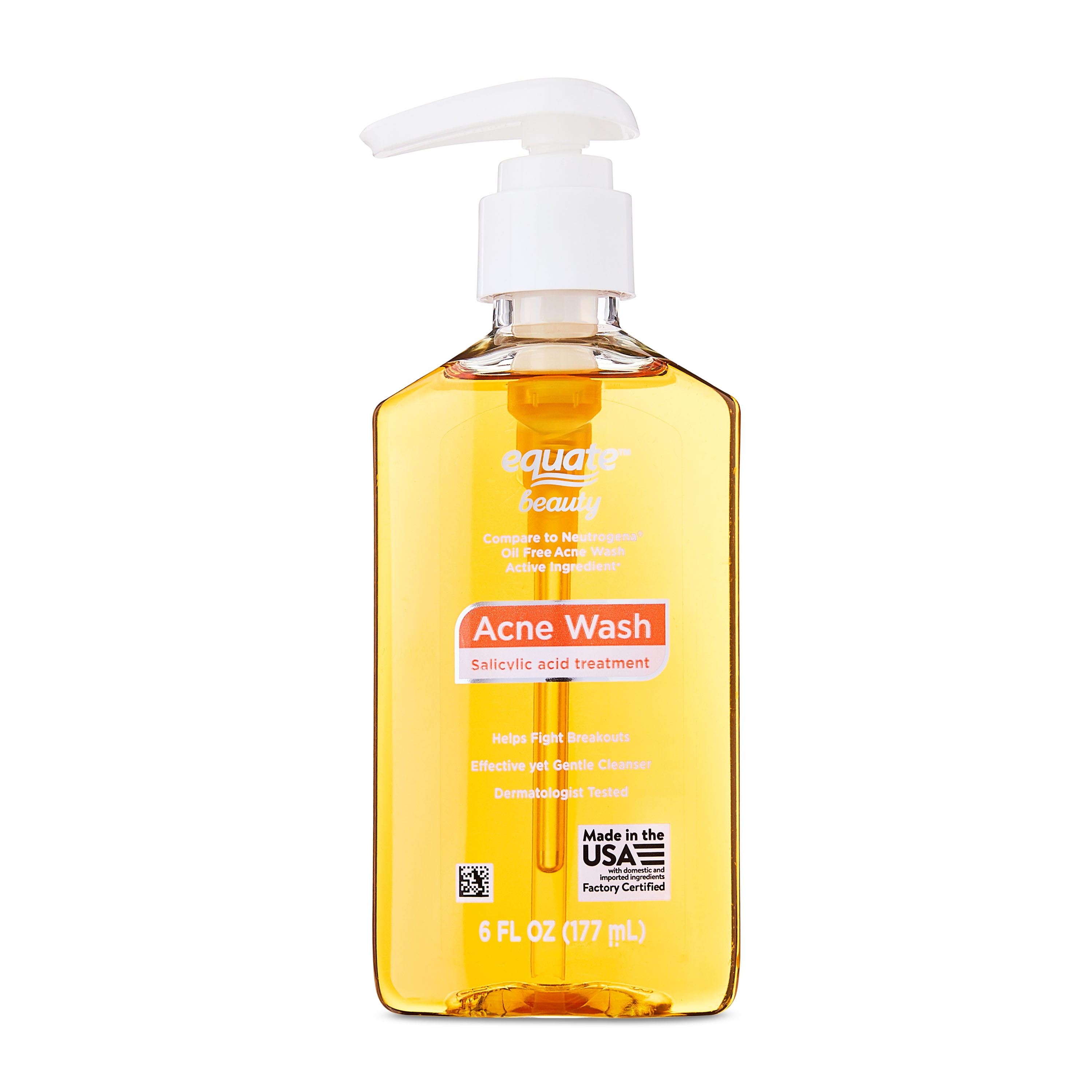 Equate Acne Wash Salicylic Acid Treatment, 6 fl oz - Walmart Business ...
