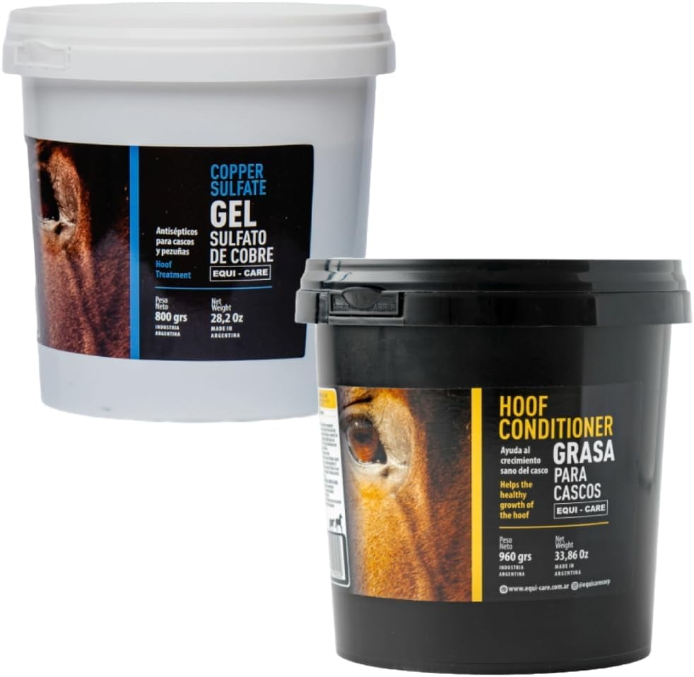 EQUI - CARE Copper Sulfate Gel 28oz & Hoof Conditioner 34oz Combo ...