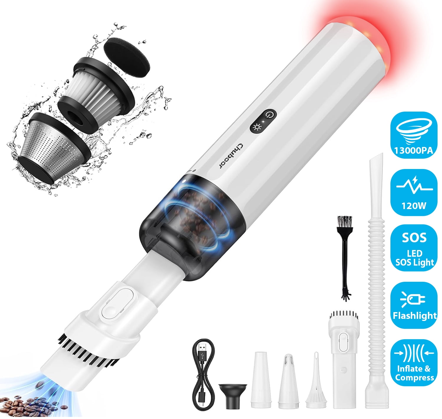 EQUIPD Handheld Vacuum 13000PA Powerful Car Vacuum Cleaner High Power ...