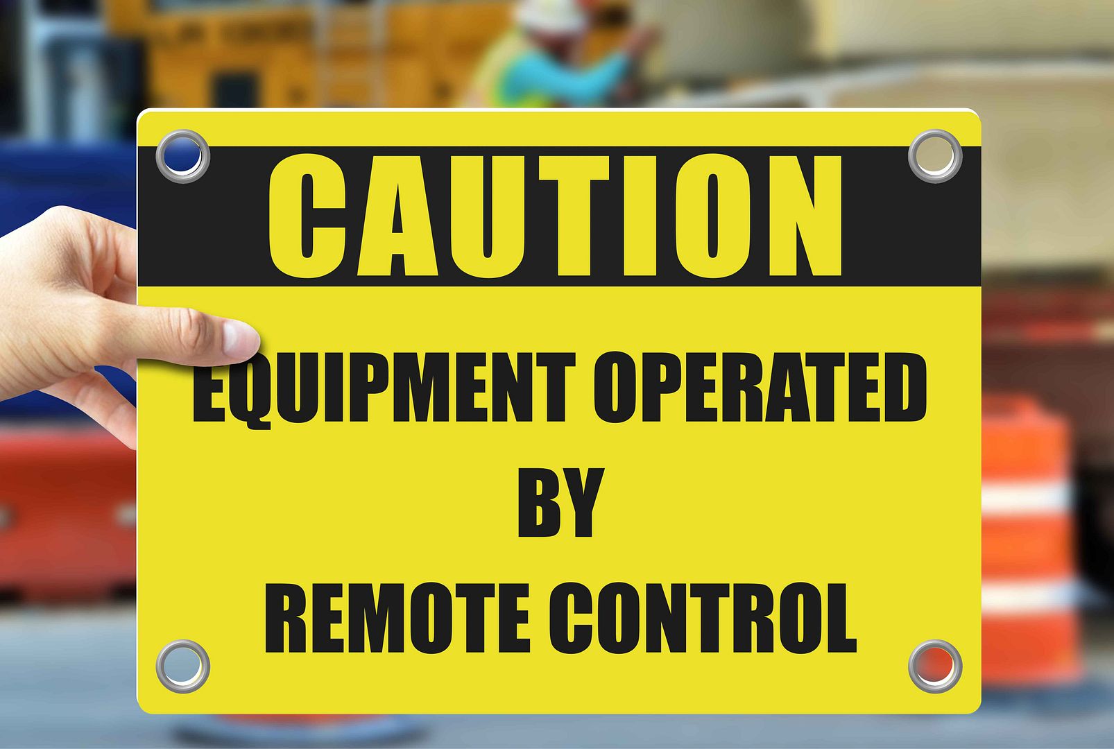 EQUIPMENT OPERATED BY REMOTE CONTROL | Warning Notice Caution Danger ...