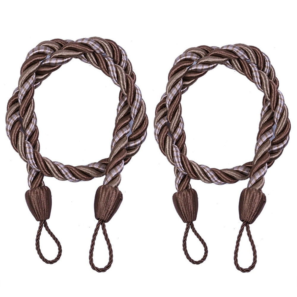 EQWLJWE 2 pcs Curtain Rope Holderback Curtain Tiebacks Braided Curtain ...