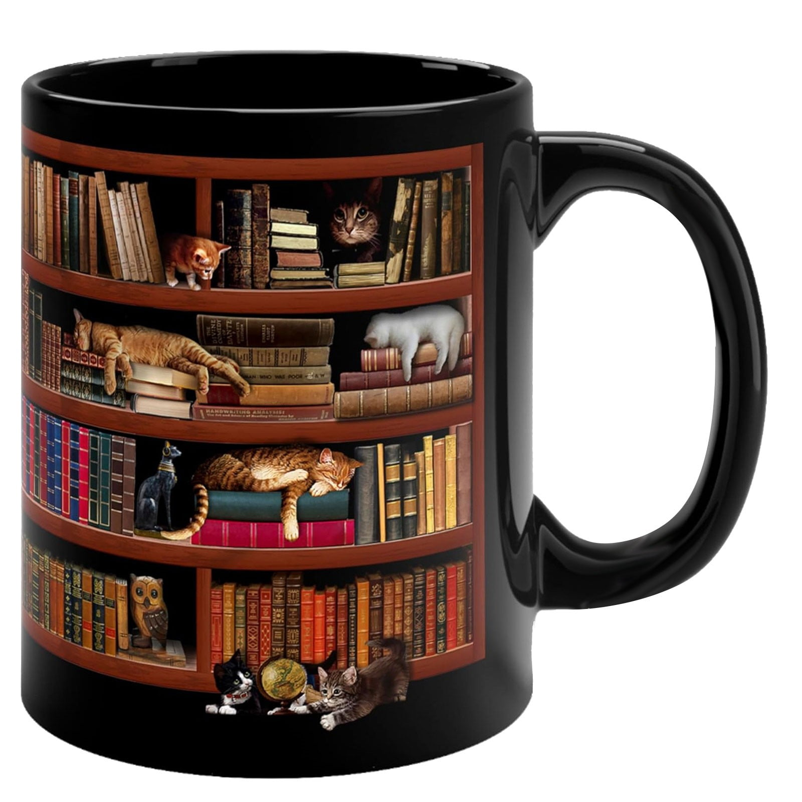 EQWLJWE 3D Bookshelf Mug, 3D Bookshelves Hole In A Wall Mug, Creative ...