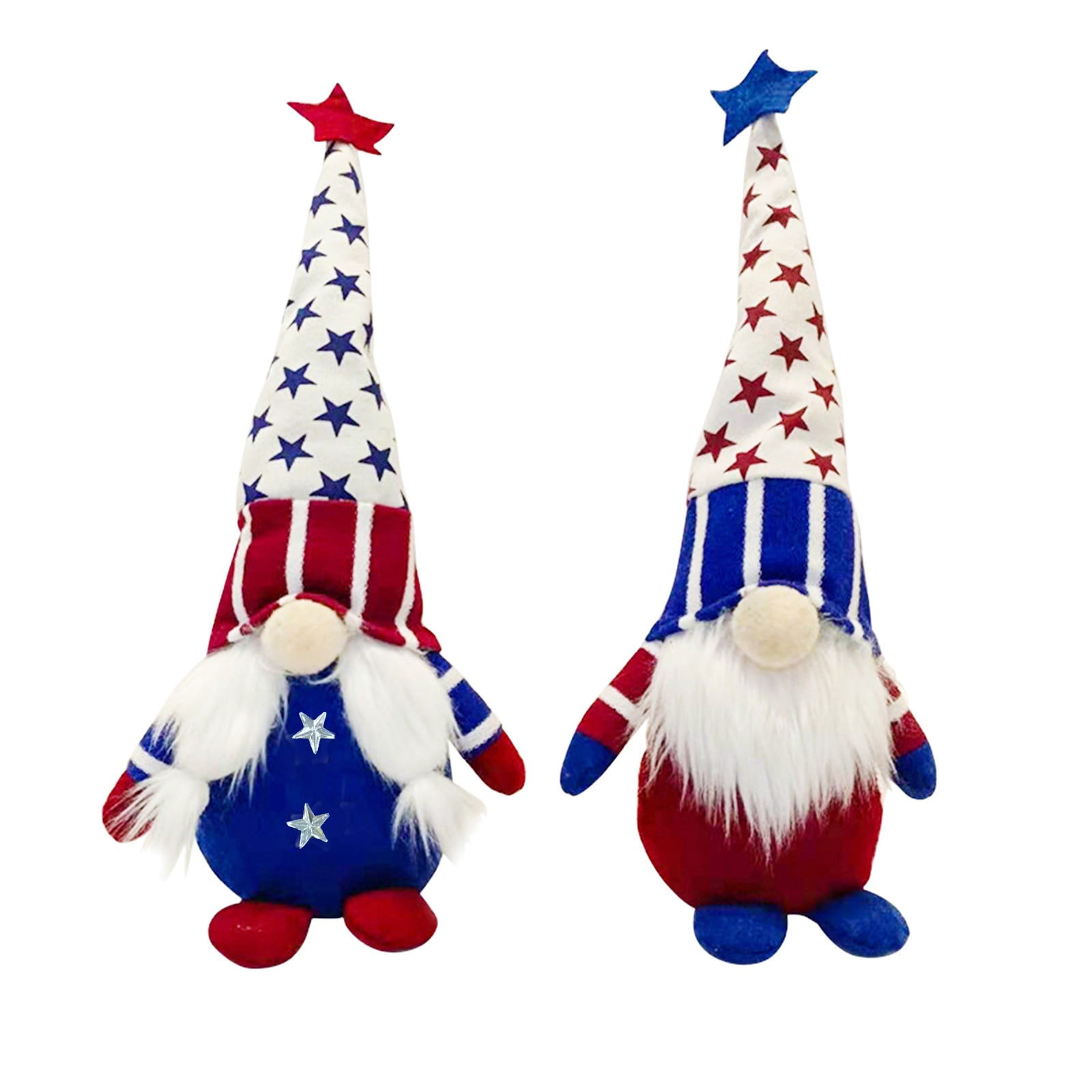 EQWLJWE 4th of July Patriotic Gnomes Decorations,2PCS Handmade Gnomes ...