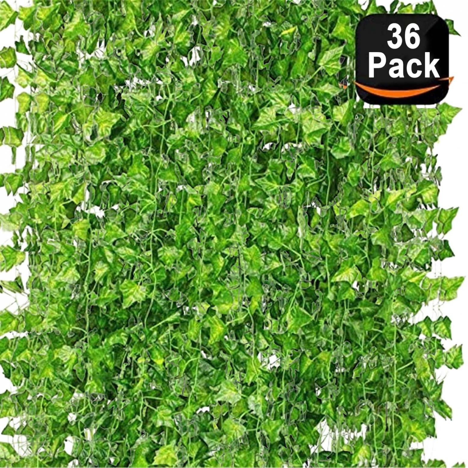 EQWLJWE Decorative Faux Leaf Hanging Artificial Ivy Vines, 36 Strands ...