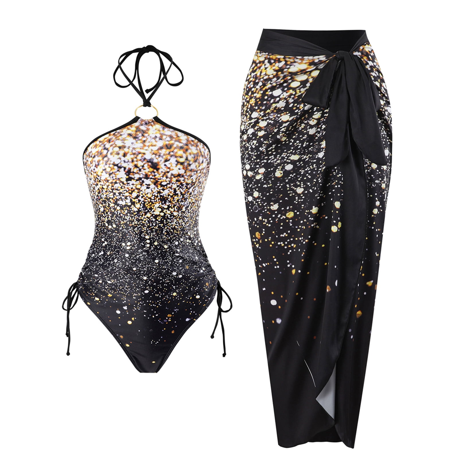 EQWLJWE Athletic Swimsuits for Women Charming Sequin One Piece Swimsuit ...