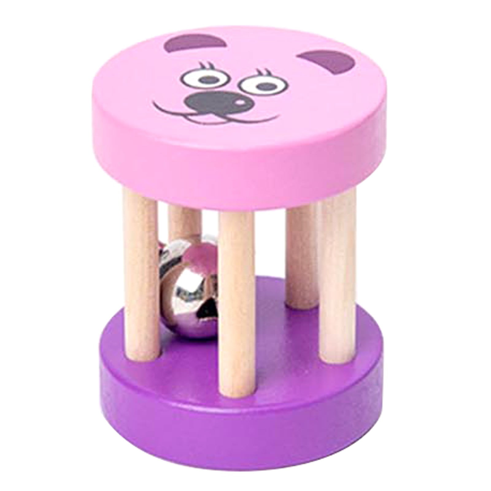 EQWLJWE Baby Nursing Rattles Babe Infant Gym Wooden Rainbow Rattle ...