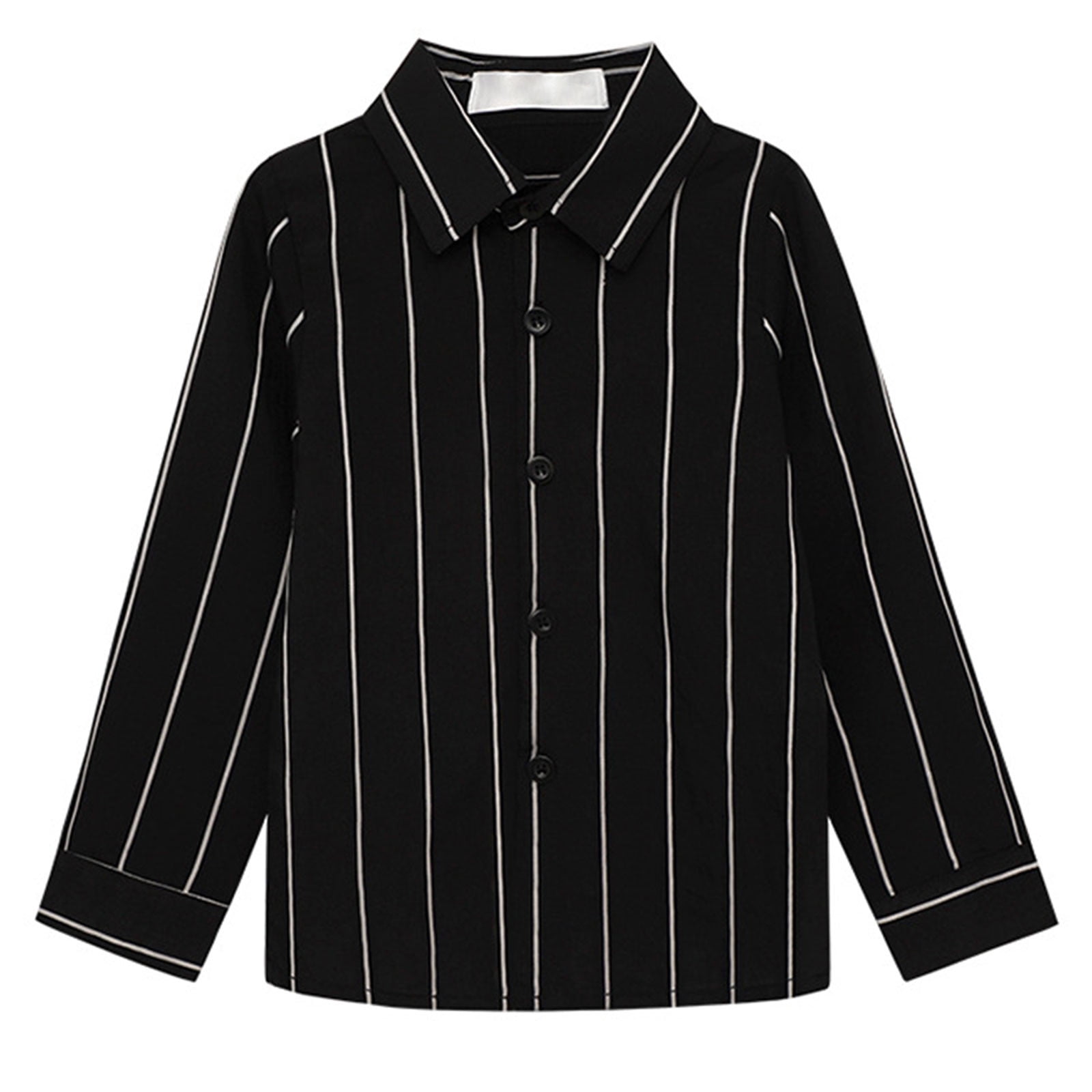 EQWLJWE Boys Button Down Dress Shirt Casual Solid Color Long Sleeve ...